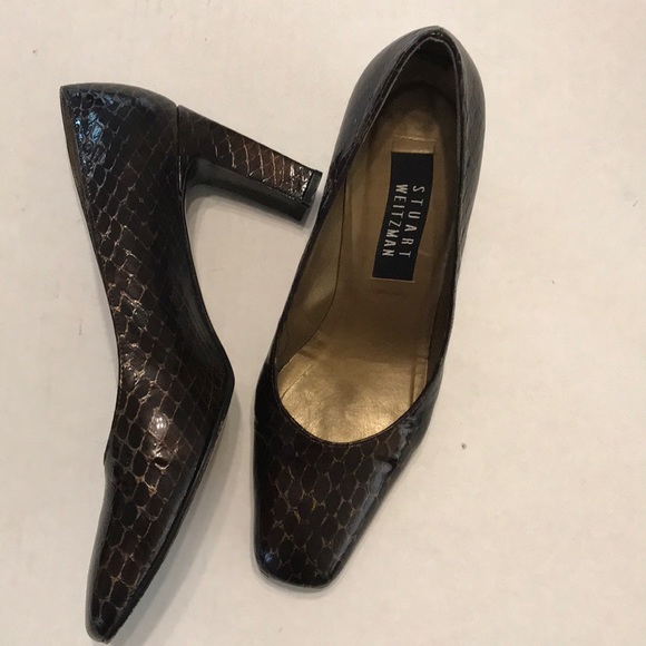 Stuart Weitzman | Shoes | Stuart Weitzman Heels Patent Leather Snake ...